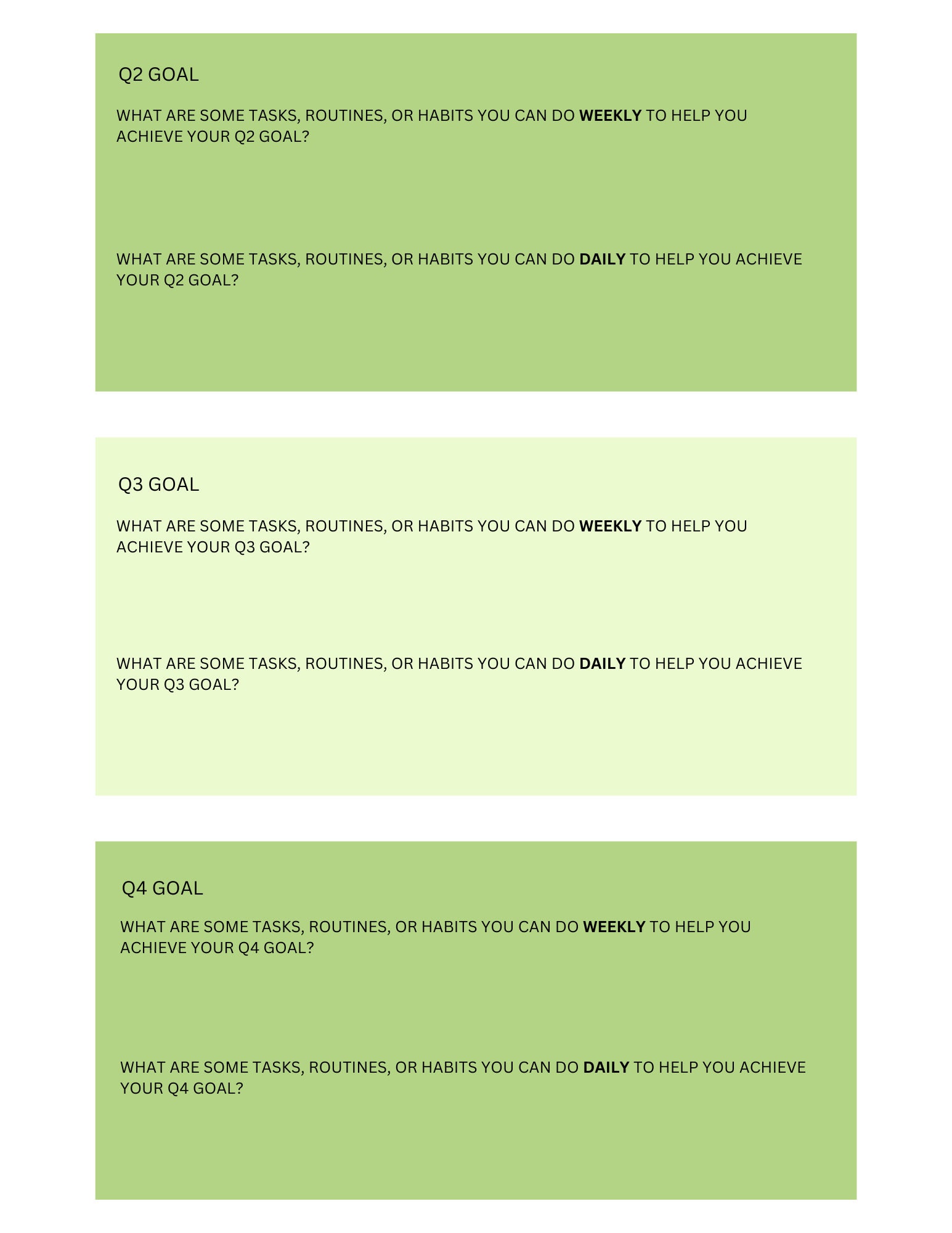 Goal-setting Road Map Bundle Yearly, Quarterly, Weekly, Daily Planner ...