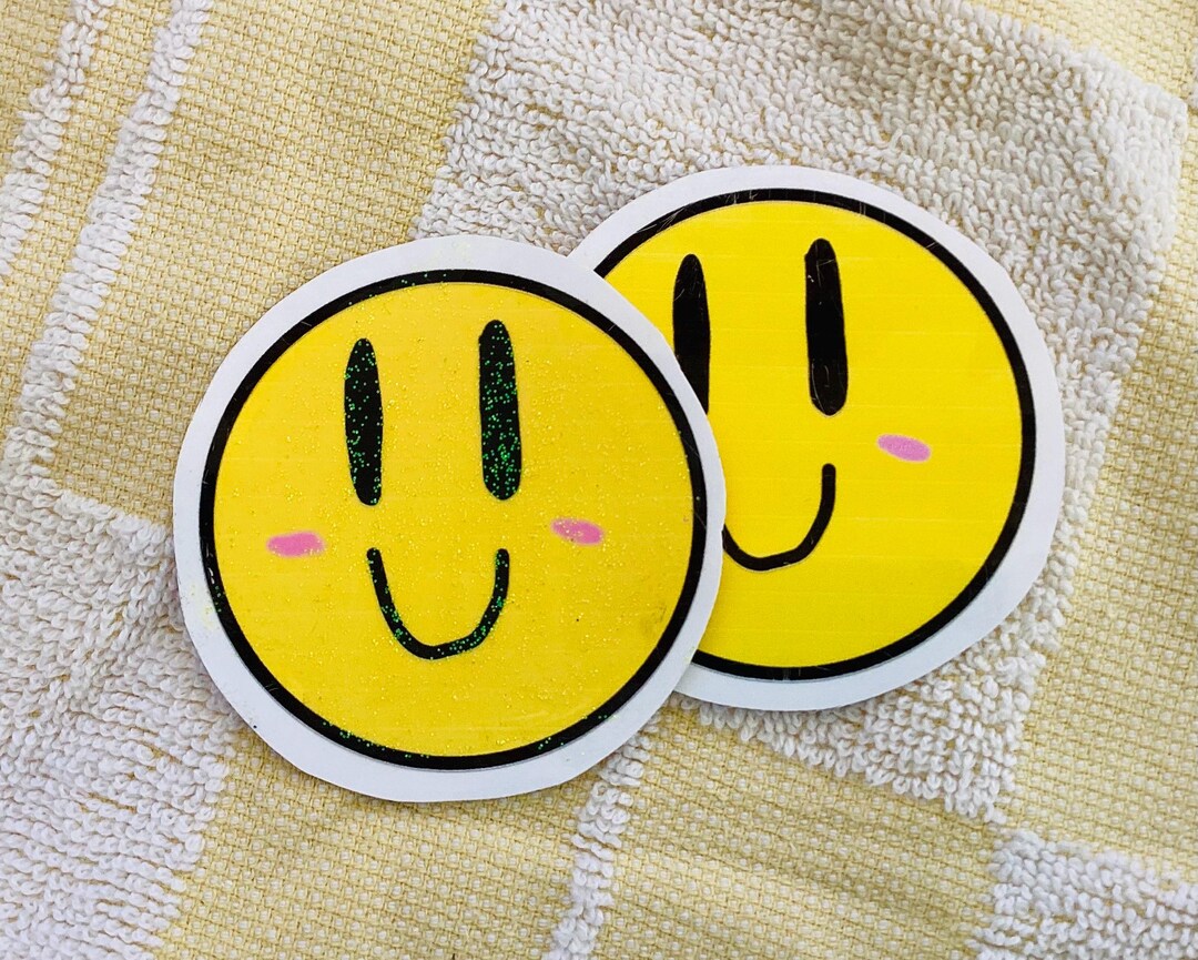 Smile Face Sticker - Etsy