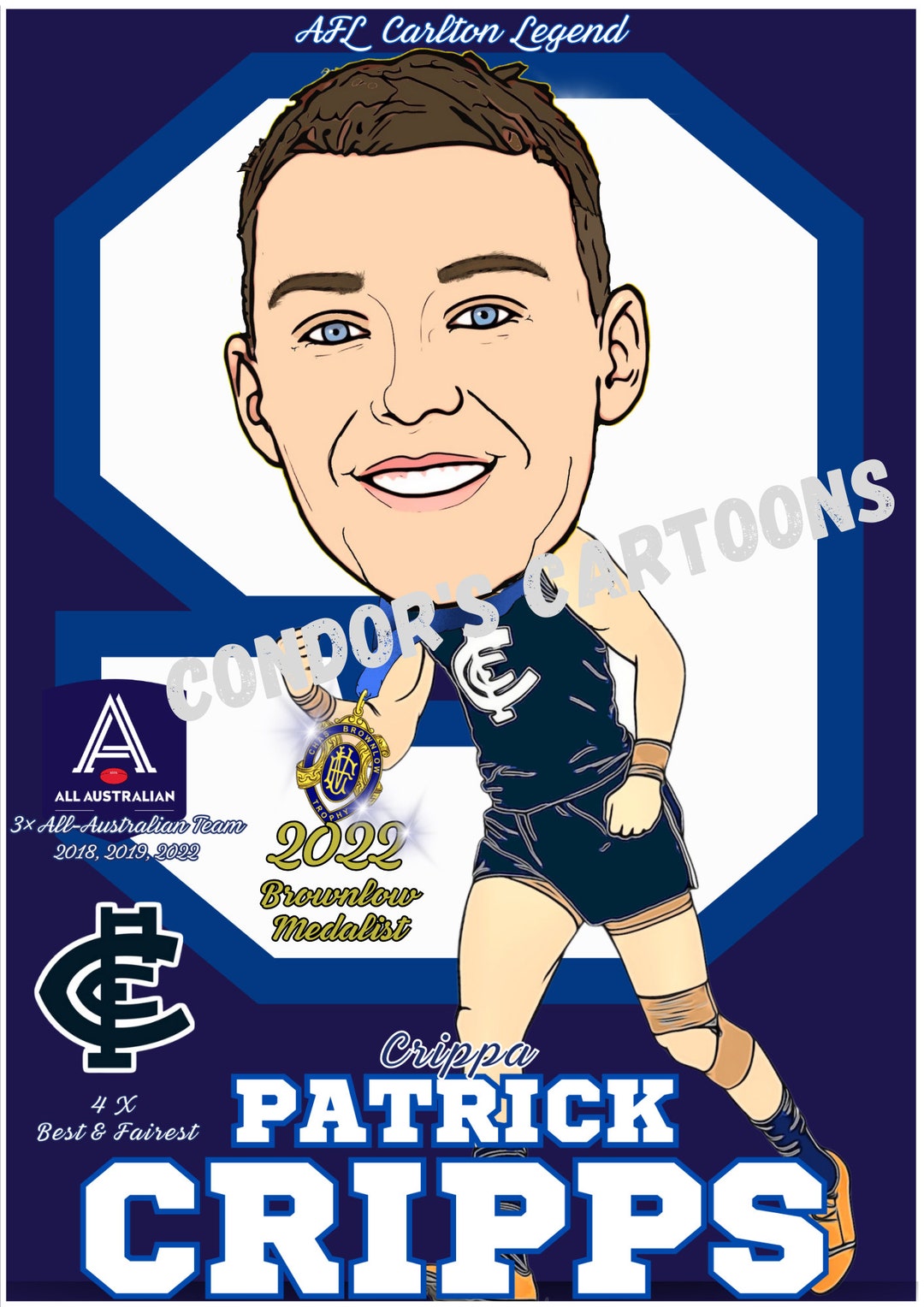 Patrick Cripps Brownlow Medalist Poster - Etsy