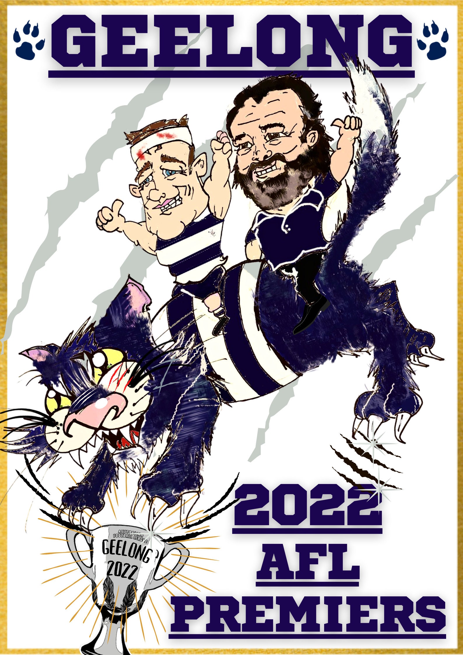 Geelong Cats 2022 Premiership Poster - Etsy Australia