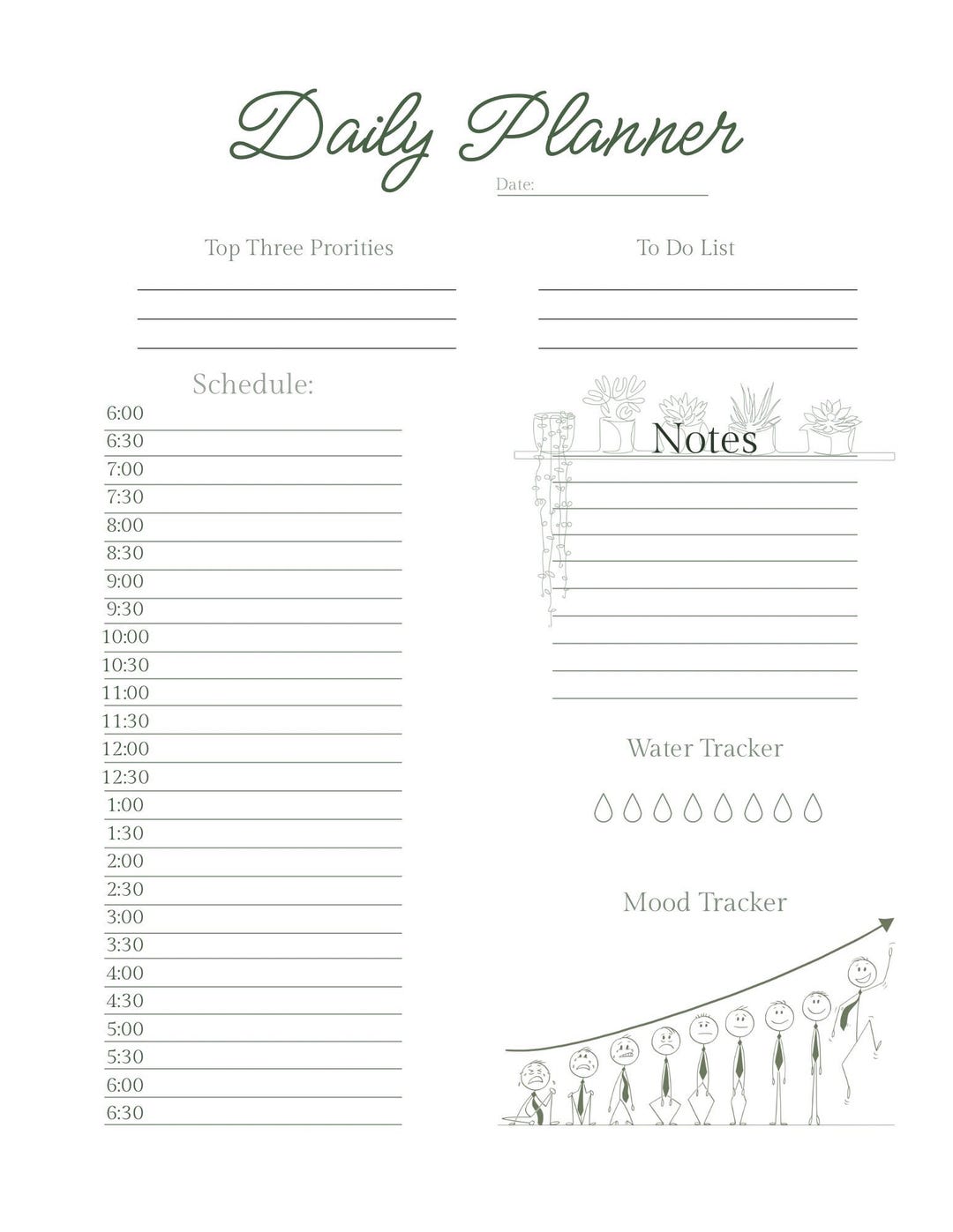 Printable Planner Pages - Etsy