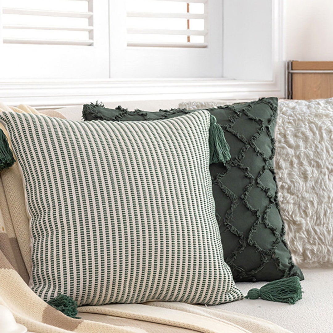 Mix Match Dark Green Bohemian Style Cushion Cover 45cm - Etsy Australia