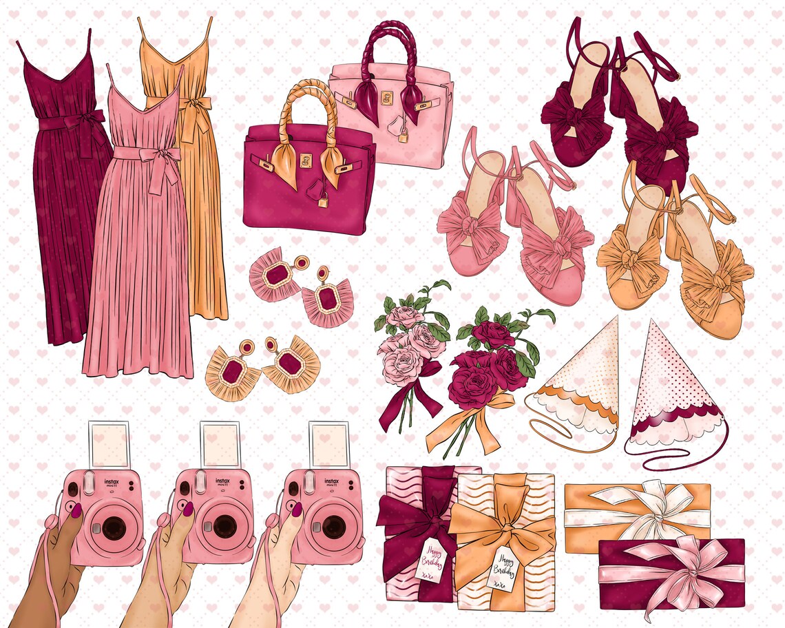 Celebration Clipart, Pink Birthday Party, New Year's Eve Party Clipart ...