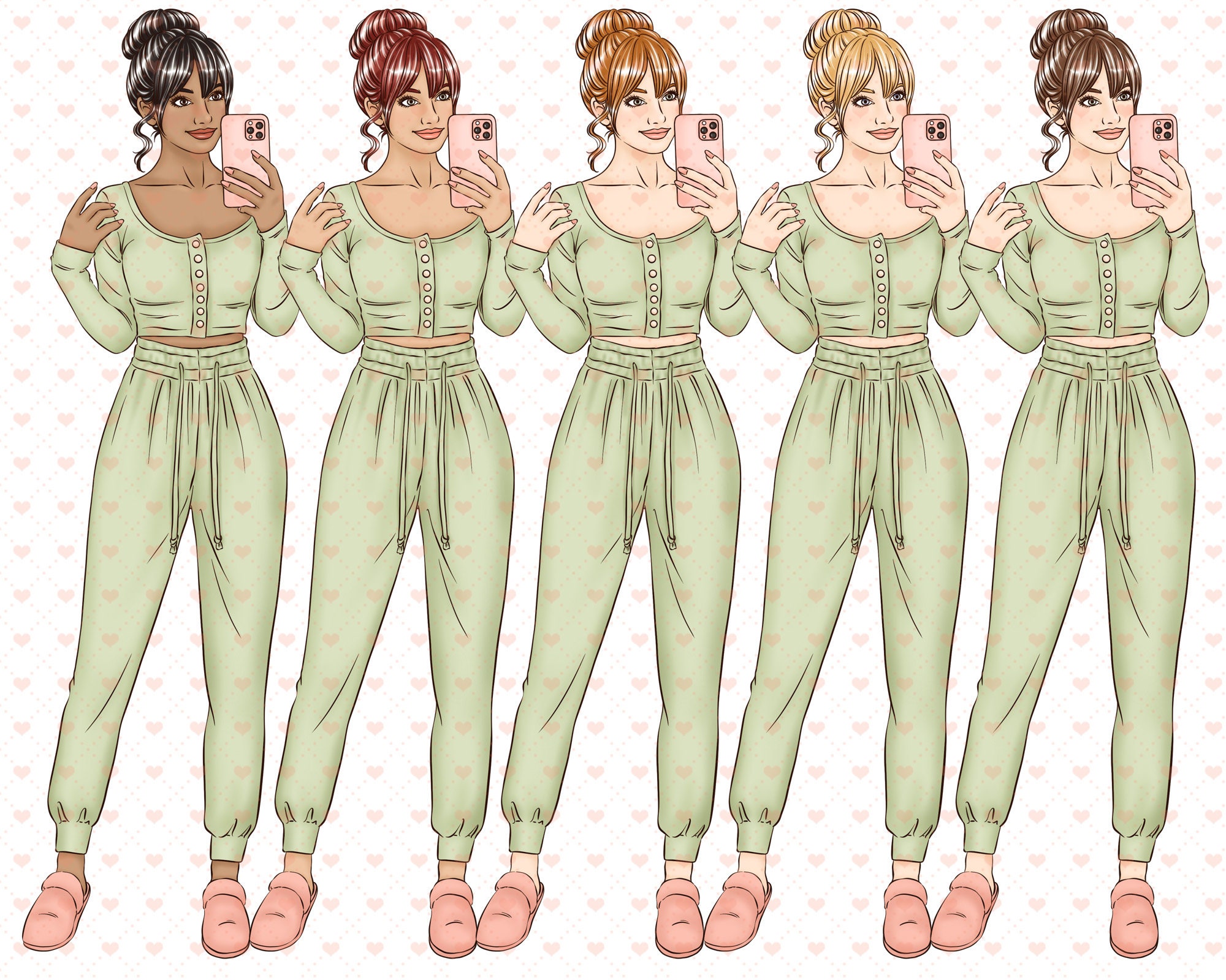 Self Care Clipart Set, Unwind, Relax Home Spa, Wellness Routine Planner ...