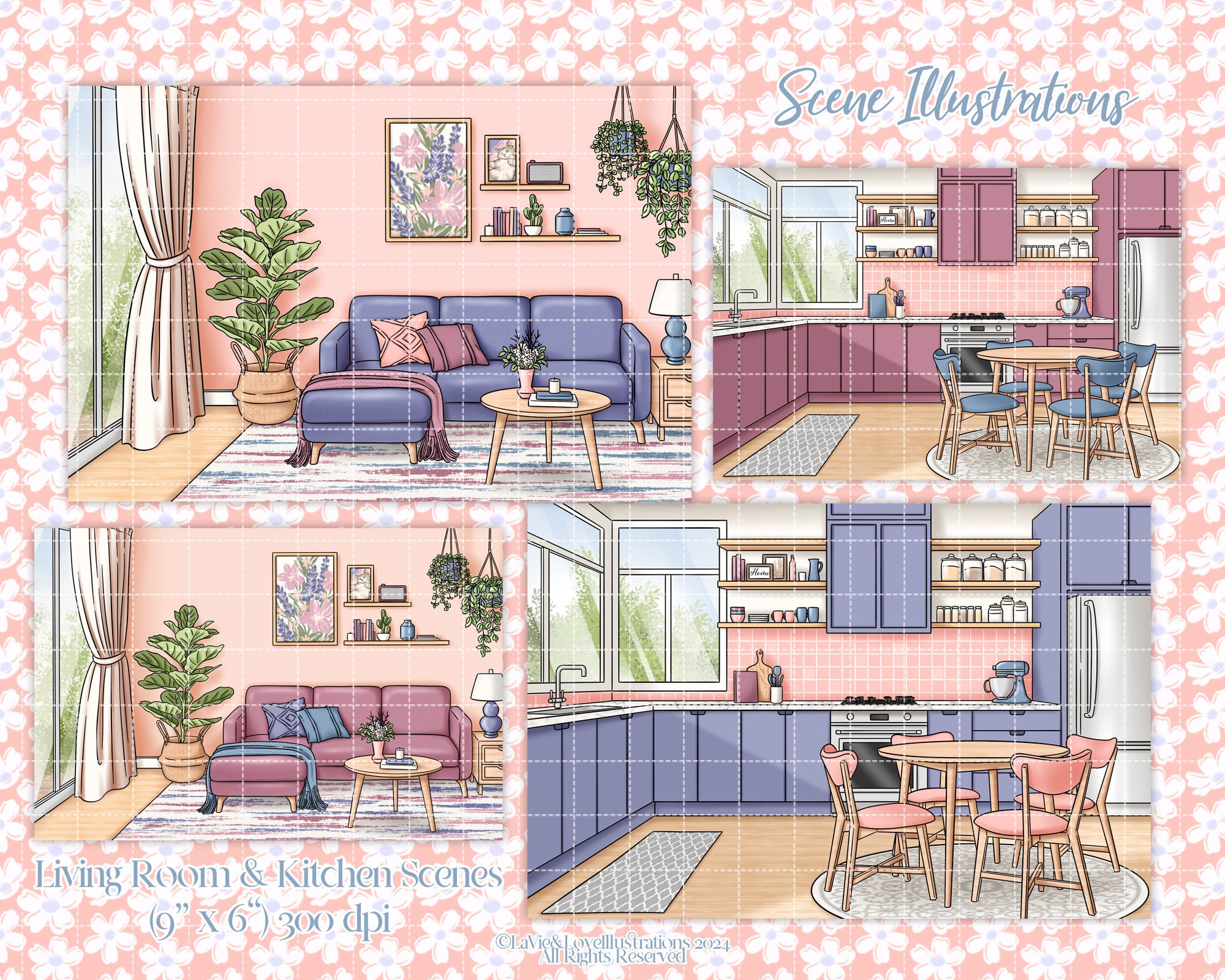 Morning Vibe Clipart Set, Morning Routine, Fashion Girls, Pets, Home ...