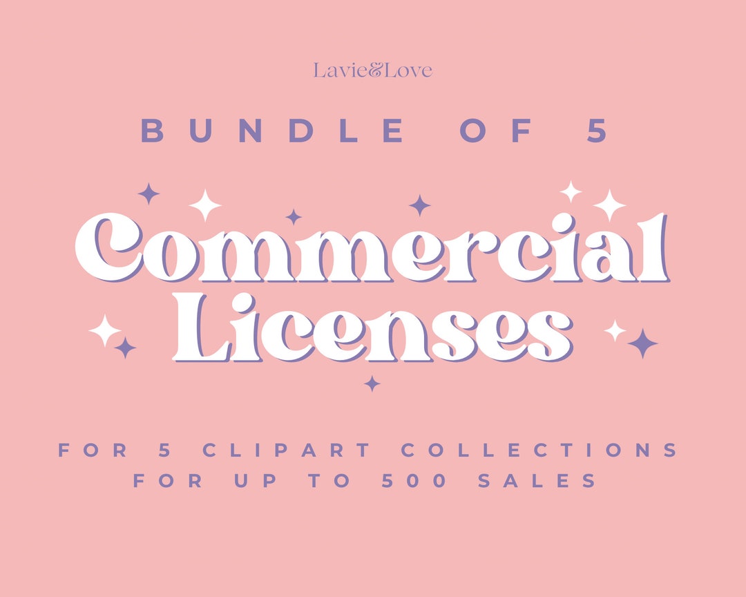 BUNDLE OF 5 Basic Extended Commercial Licenses for 5 Collections, Sales ...