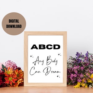 Positive Thinking INSPIRING ALPHABET ART, Anybody Can Dream & Abcd ...