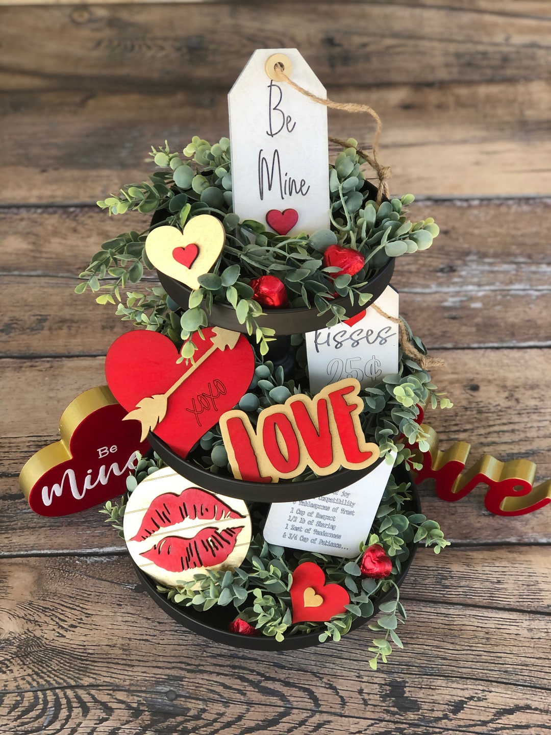 Valentines Day Tier Tray SVG, Laser File, Glowforge File, SVG File ...