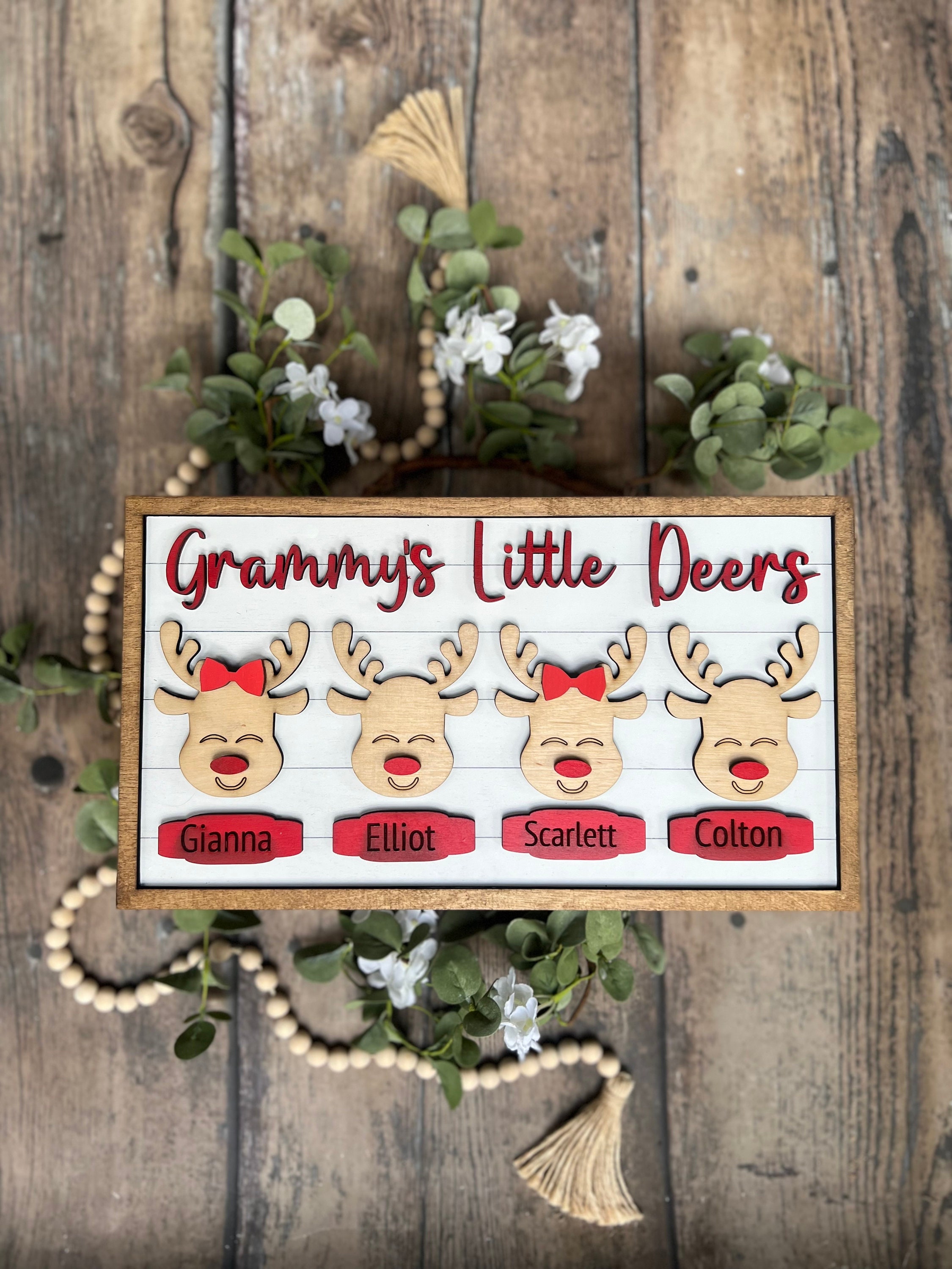 Personalized Reindeer Sign Svg, Christmas Glowforge File, Svg File ...