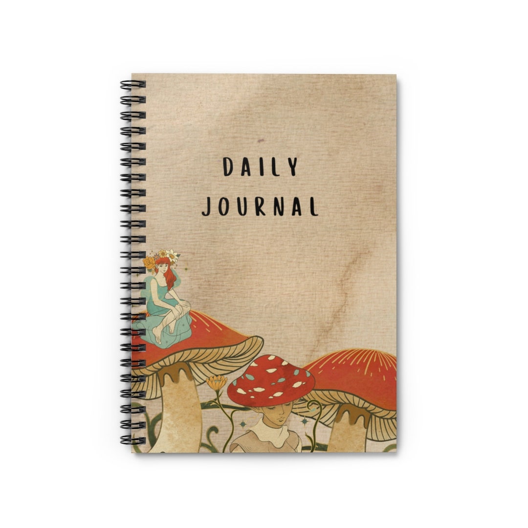 Vintage Spiral Mushroom Daily Journal - Etsy