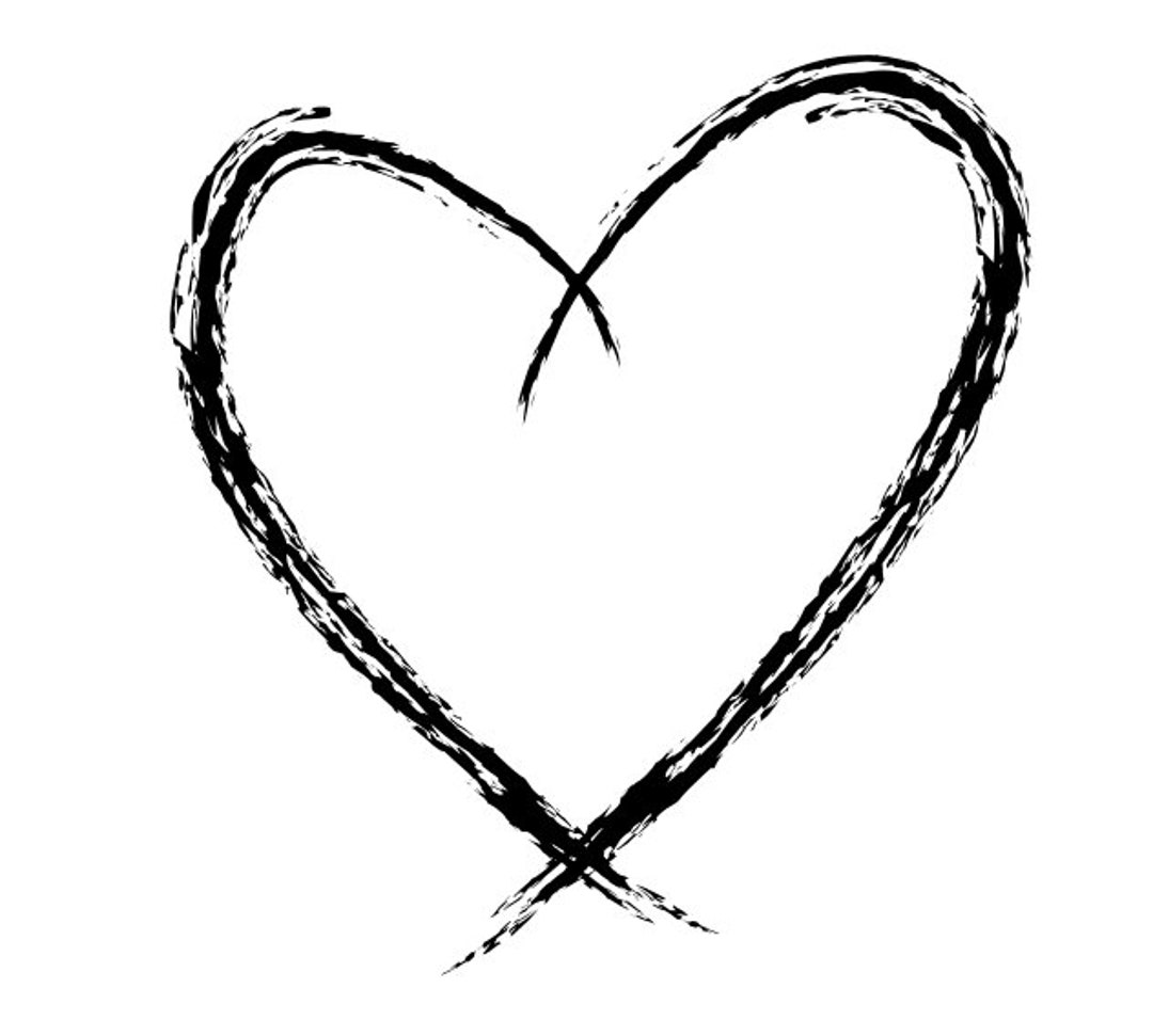 Hand Sketched Heart 3 Downloadable Images - Etsy