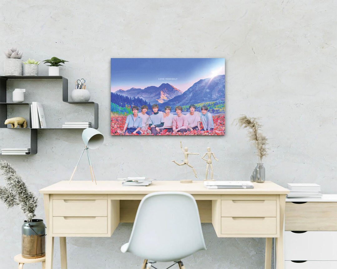 BTS Stunning Wall Art, at an Affordable Price, Mounted Canvas - Etsy