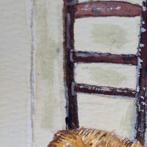 Van Gogh Chair, Original Watercolour Painting, Framed Art (10x15cm ...