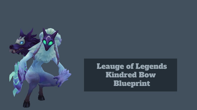 League of Legends Kindred Bow Blueprint - Etsy