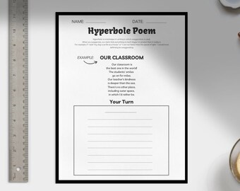 Poem Worksheet - Etsy