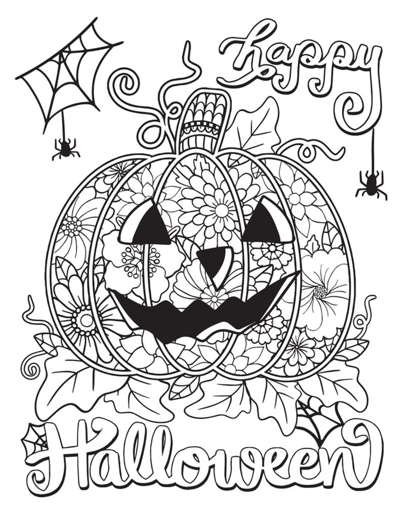 Digital Halloween Coloring Sheets for Adults and Kids for Party ...