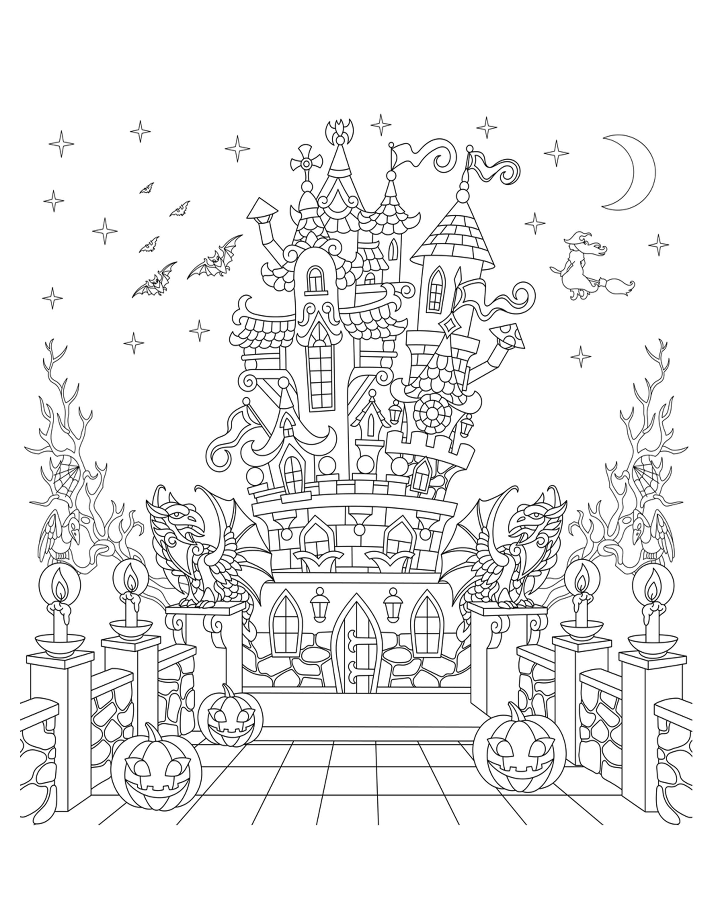 Digital Halloween Coloring Sheets for Adults and Kids for Party ...