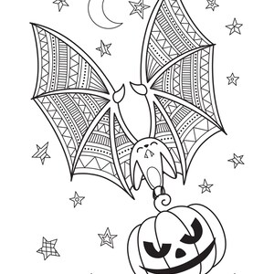 Digital Halloween Coloring Sheets for Adults and Kids for Party ...