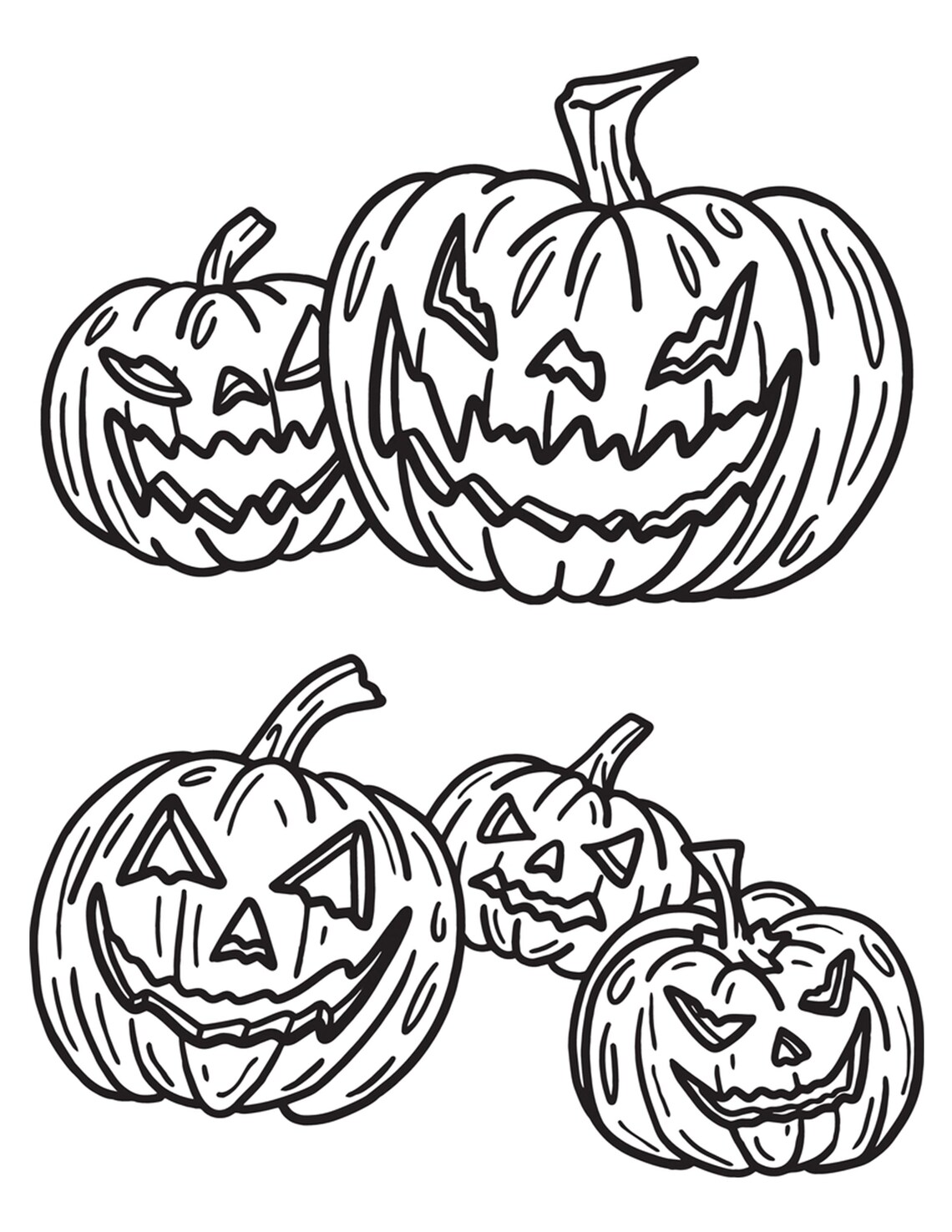 Digital Halloween Coloring Sheets for Adults and Kids for Party ...