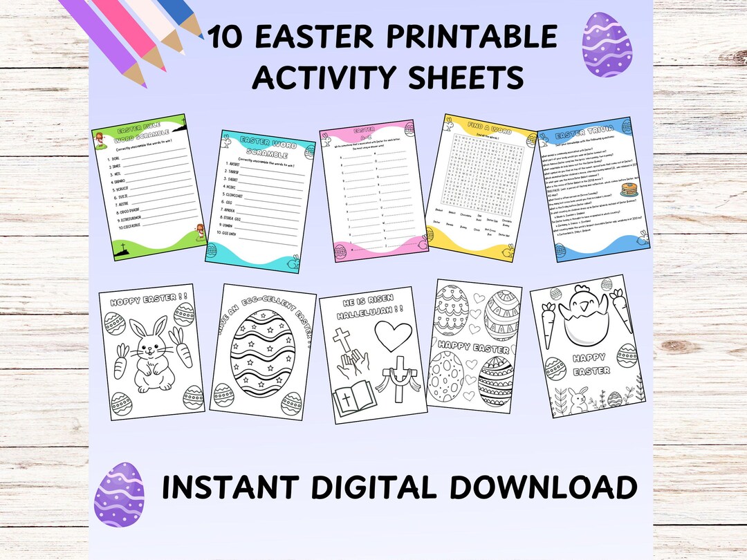 Easter Colouring Pages, Easter Activity for Kids, Easter Activity ...