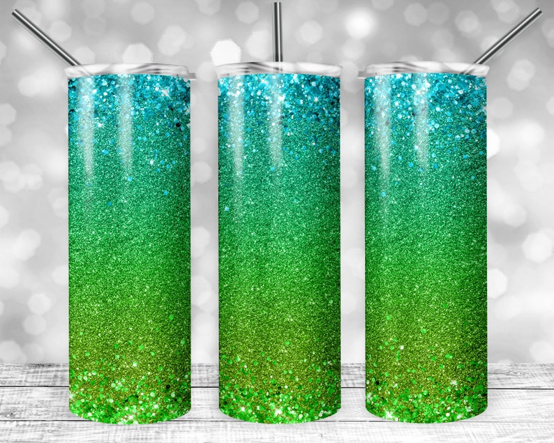 Aqua and Lime Green Ombre Glitter PNG Sublimation Design 20 - Etsy