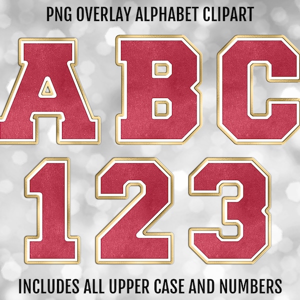 Maroon and Gold Letters - Etsy