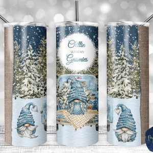 Chillin With My Gnomies, Winter Gnome Scene, PNG Sublimation Design, 20 ...