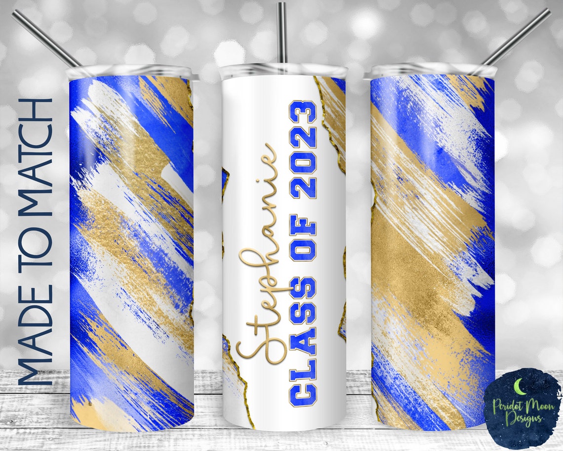 Blue, Gold, and White Varsity PNG Alphabet Letters and Numbers Bundle ...