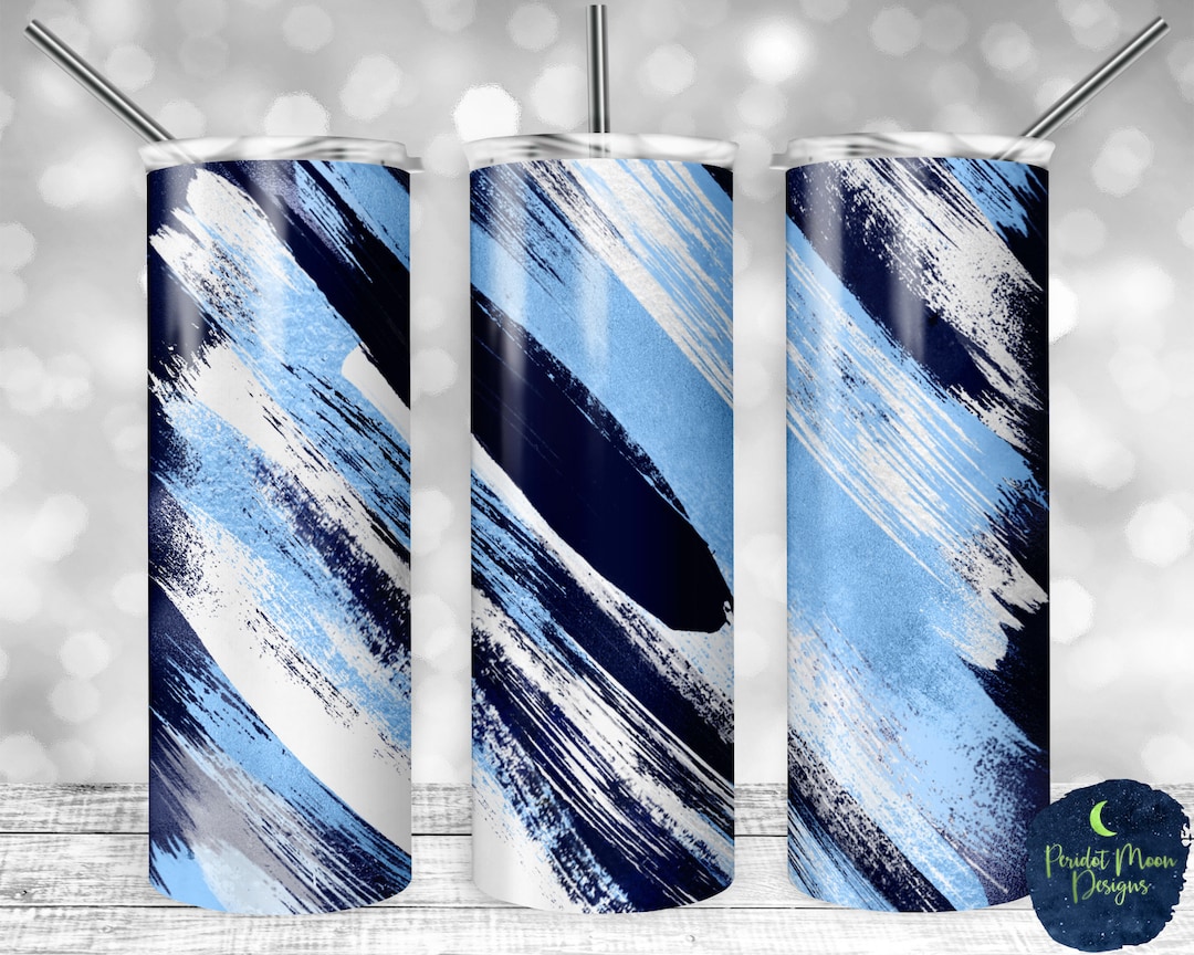 Navy, Sky Blue, and White Matte Milky Way, PNG Sublimation Design, 20 ...