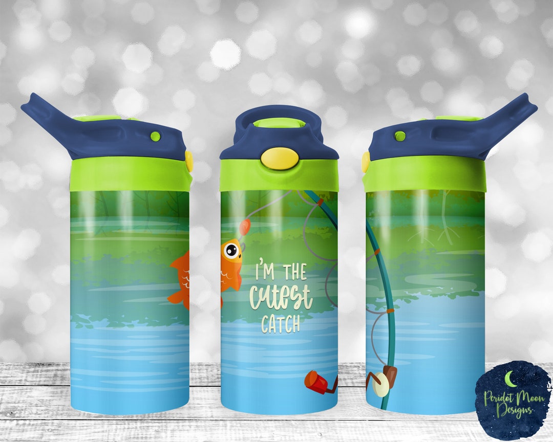 I'm the Cutest Catch, Fishing, PNG Sublimation Design, 12 Oz Kids Sippy ...
