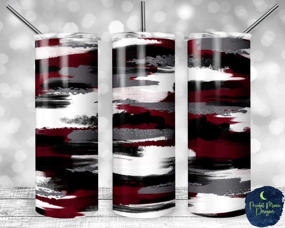 Maroon, Gray, Black, White Abstract Paint Strokes, PNG Sublimation ...