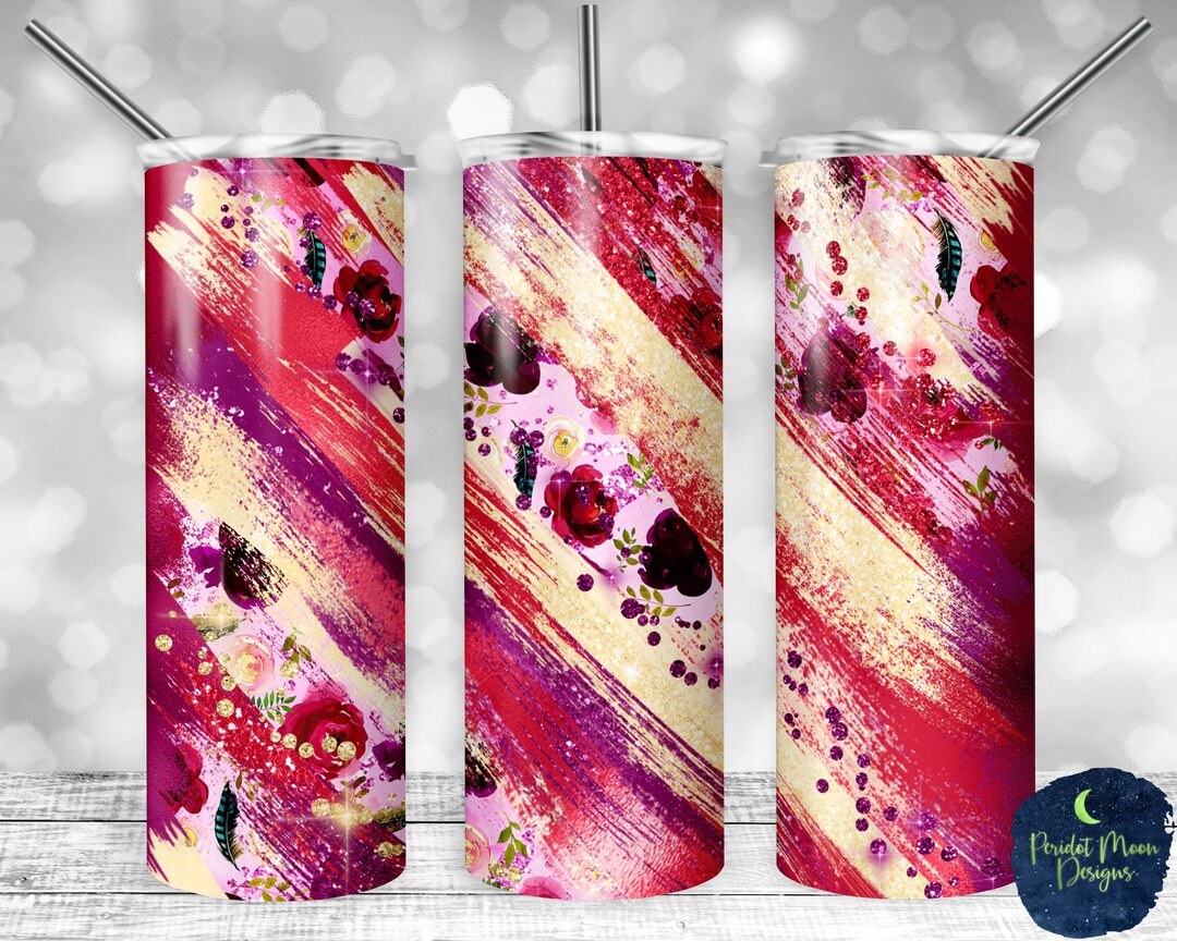 Red and Purple Rose Flower Glitter Milky Way, PNG Sublimation Design ...