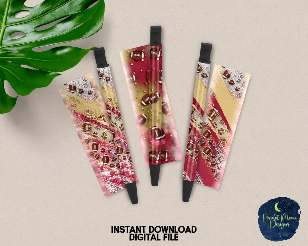 Pen Wrap Set, Maroon, Gold, White, Football, Milky Way, Team Spirit ...