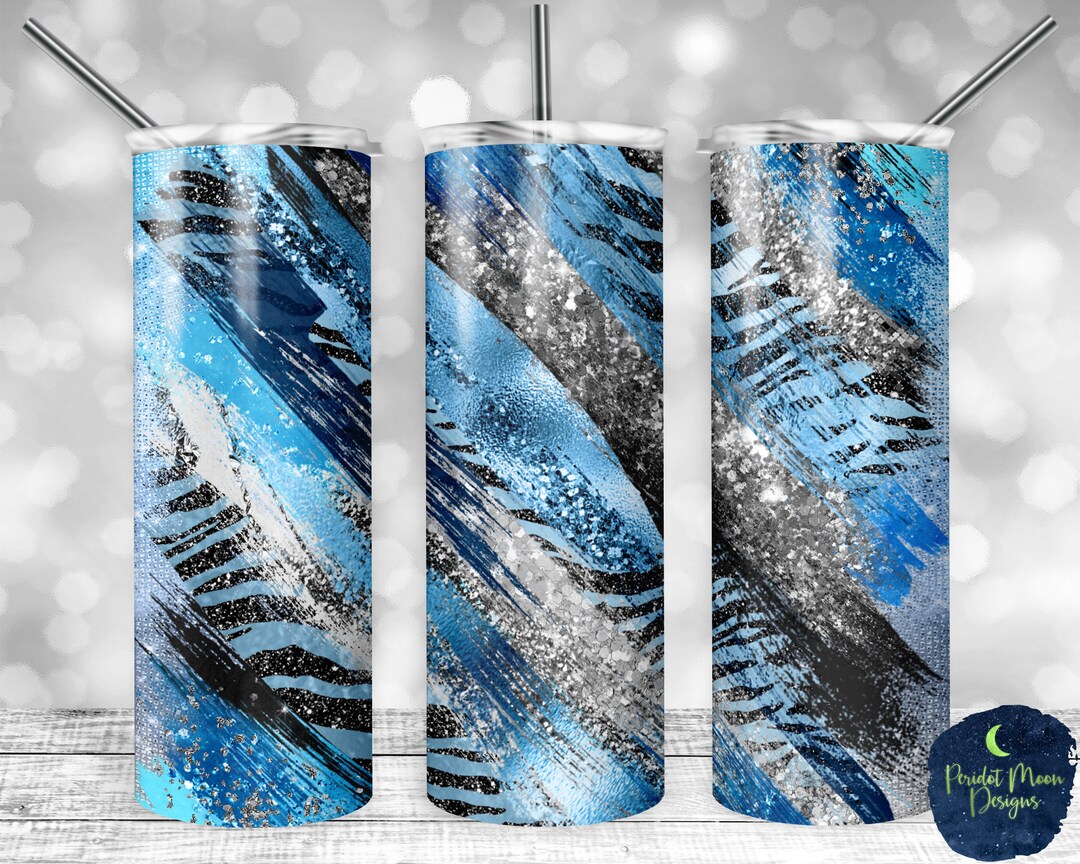 Snow Tiger Print Milky Way, Blue, Black, Silver Glitter, PNG ...