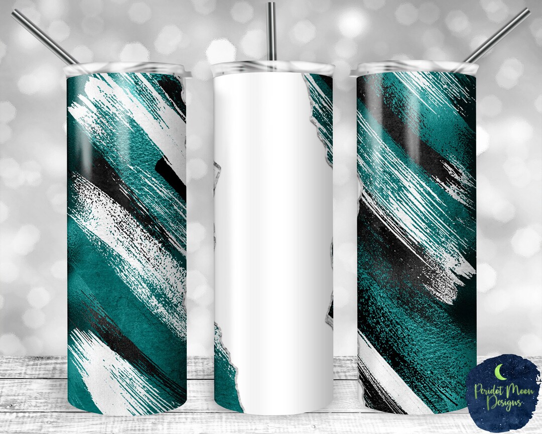 Teal, Black, White Matte Milky Way, Tear Blank, PNG Sublimation Design ...