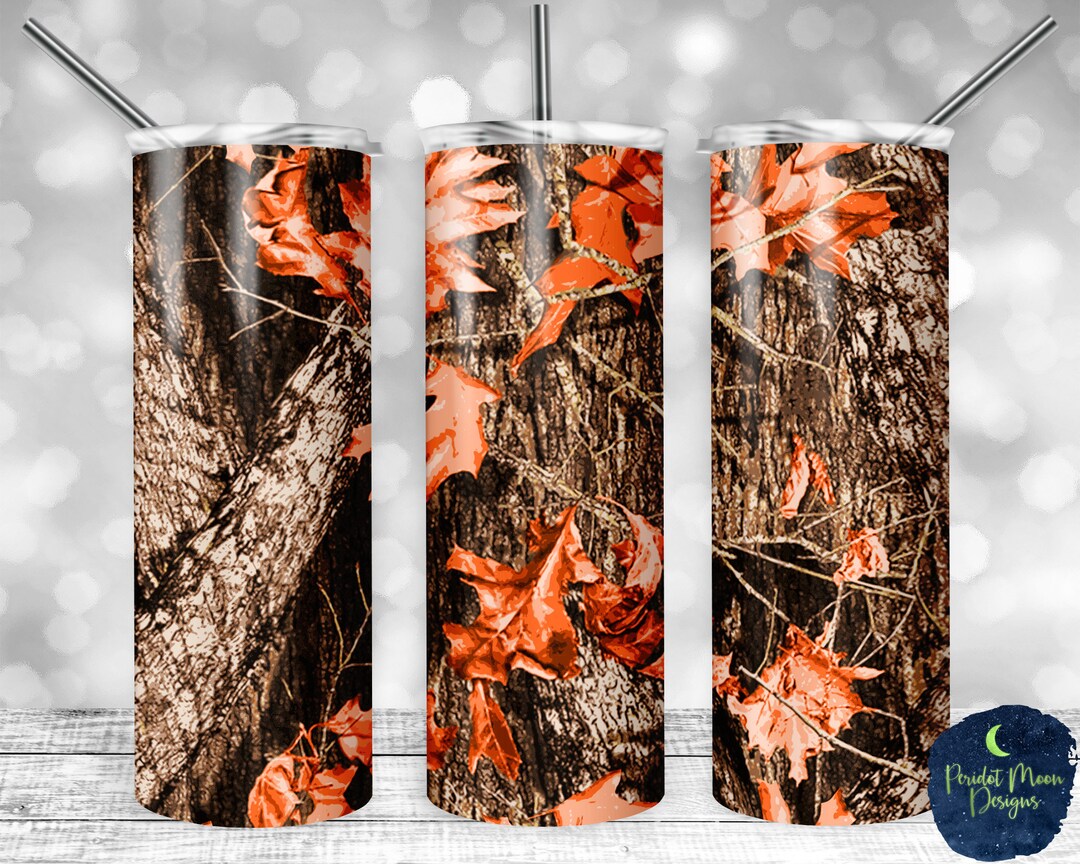 Orange Camo, PNG Sublimation Design, 20 Oz Skinny Tumbler, Instant ...