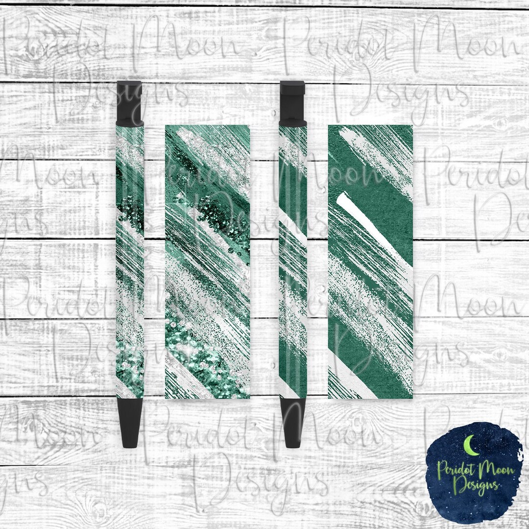 Green and White Milky Way Designs, Pen Wrap Set, Team Spirit, School ...