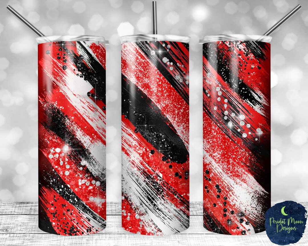 Bright Red Black and White Glitter Milky Way, PNG Sublimation Design ...