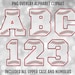 Baseball Varsity PNG Alphabet Letters and Numbers Bundle, PNG ...