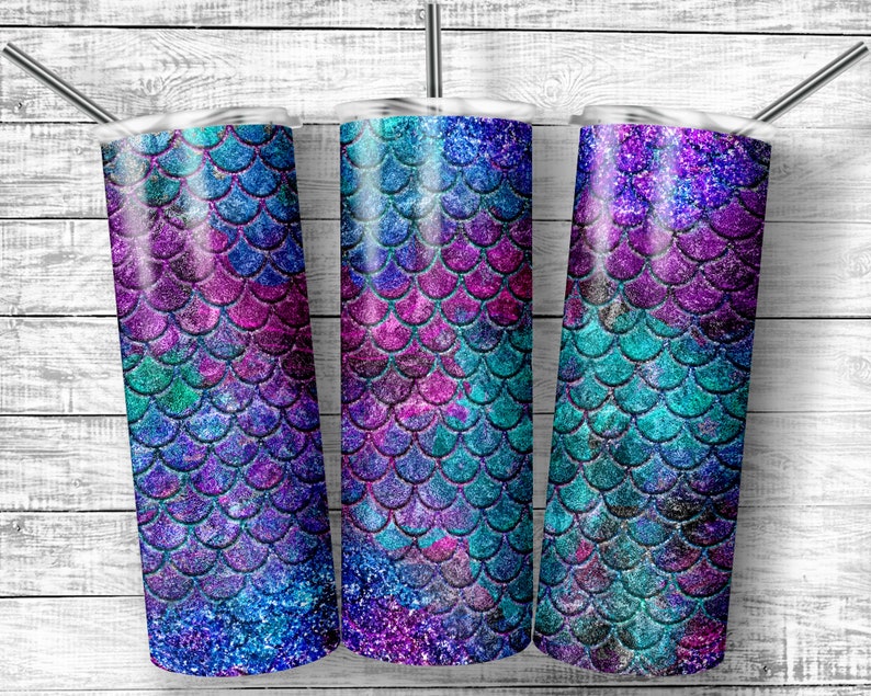 Glitter Shimmer Mermaid Scales, PNG Sublimation Design, Instant Digital ...