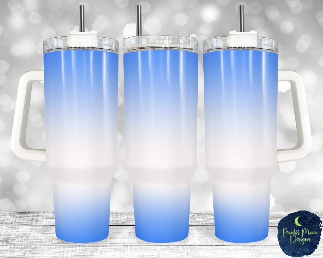 Blue Ombre, PNG Sublimation Design, 40 Oz Tumbler, Instant Digital ...