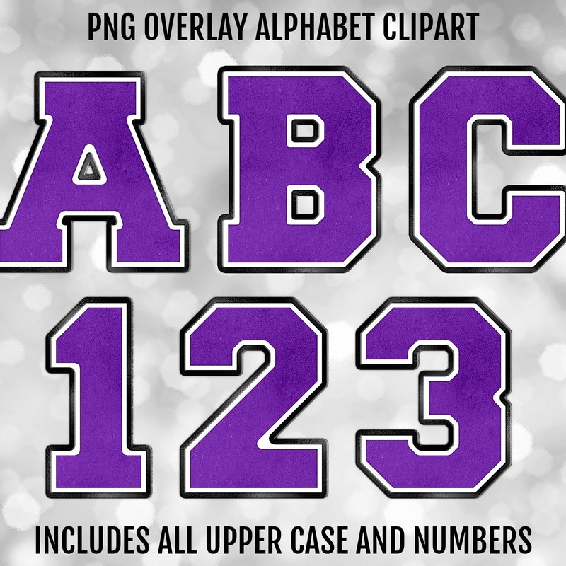 Purple Alphabet - Etsy