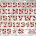 Maroon, Gold, and White Watercolor Varsity PNG Alphabet Letters and ...