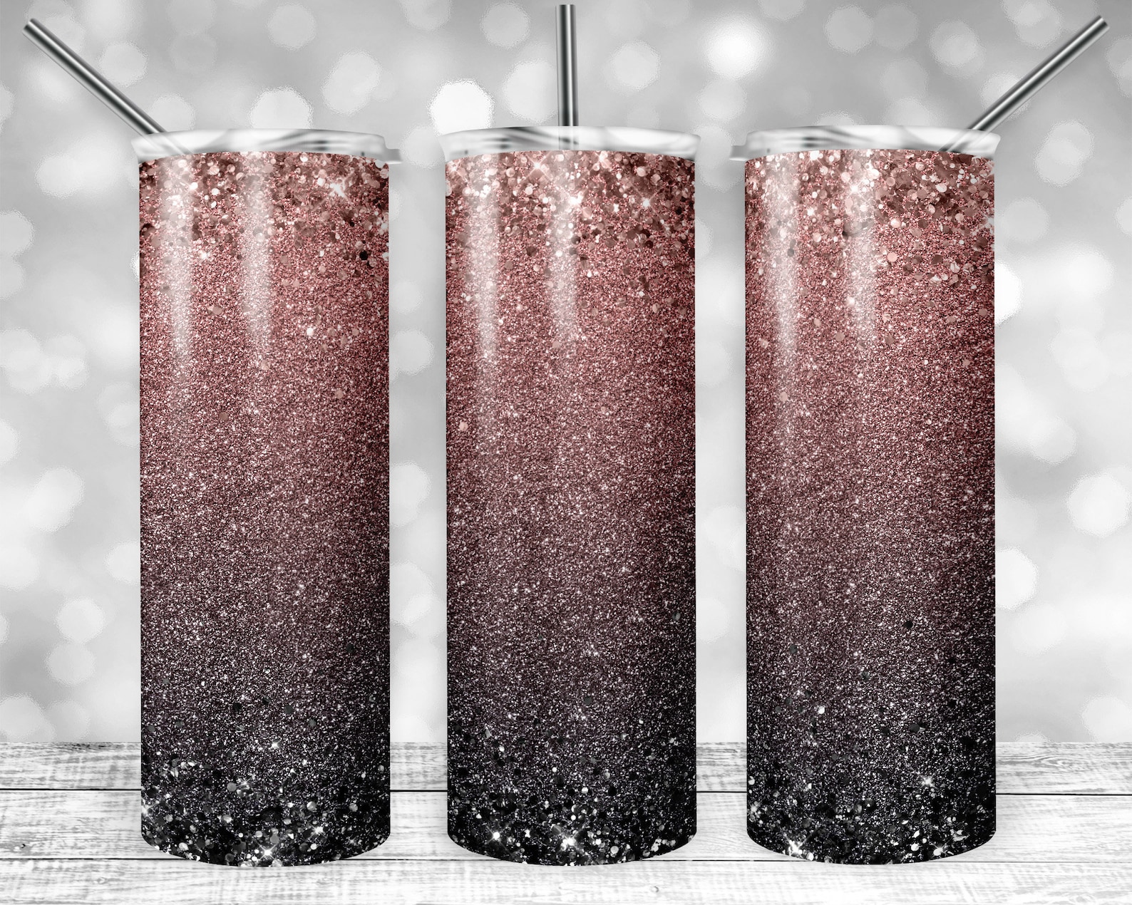 Rose Gold and Black Ombre Glitter PNG Sublimation Design 20 - Etsy