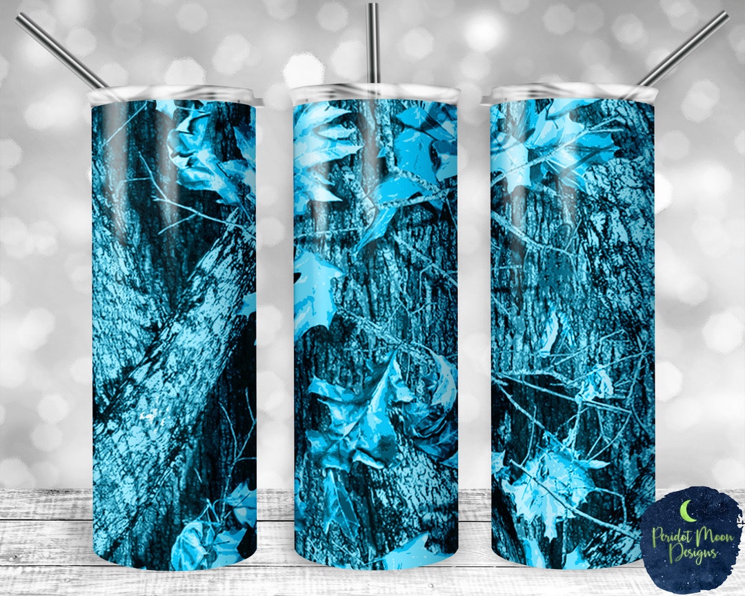 Blue Camo, PNG Sublimation Design, 20 Oz Skinny Tumbler, Instant ...