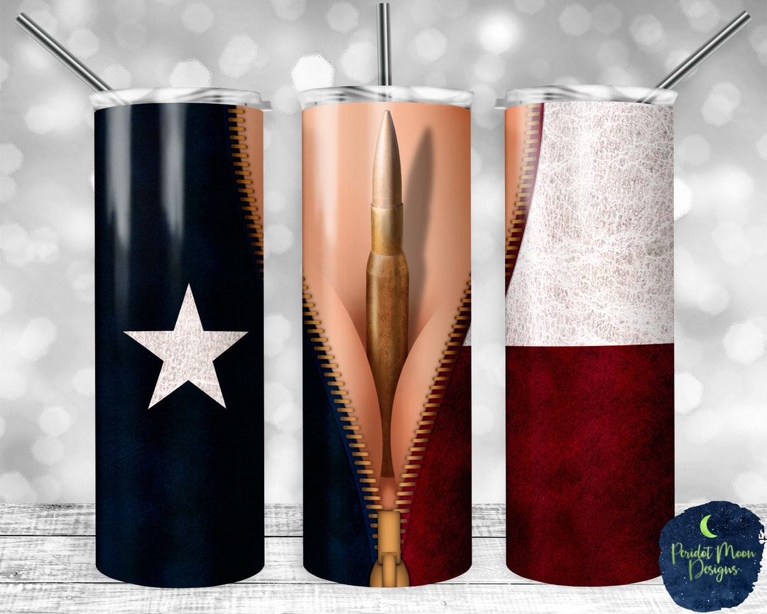 Texas Flag, Cleavage, Bullet, PNG Sublimation Design, 20 Oz Skinny ...