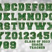 Green, Black, and Gold Varsity PNG Alphabet Letters and Numbers Bundle ...