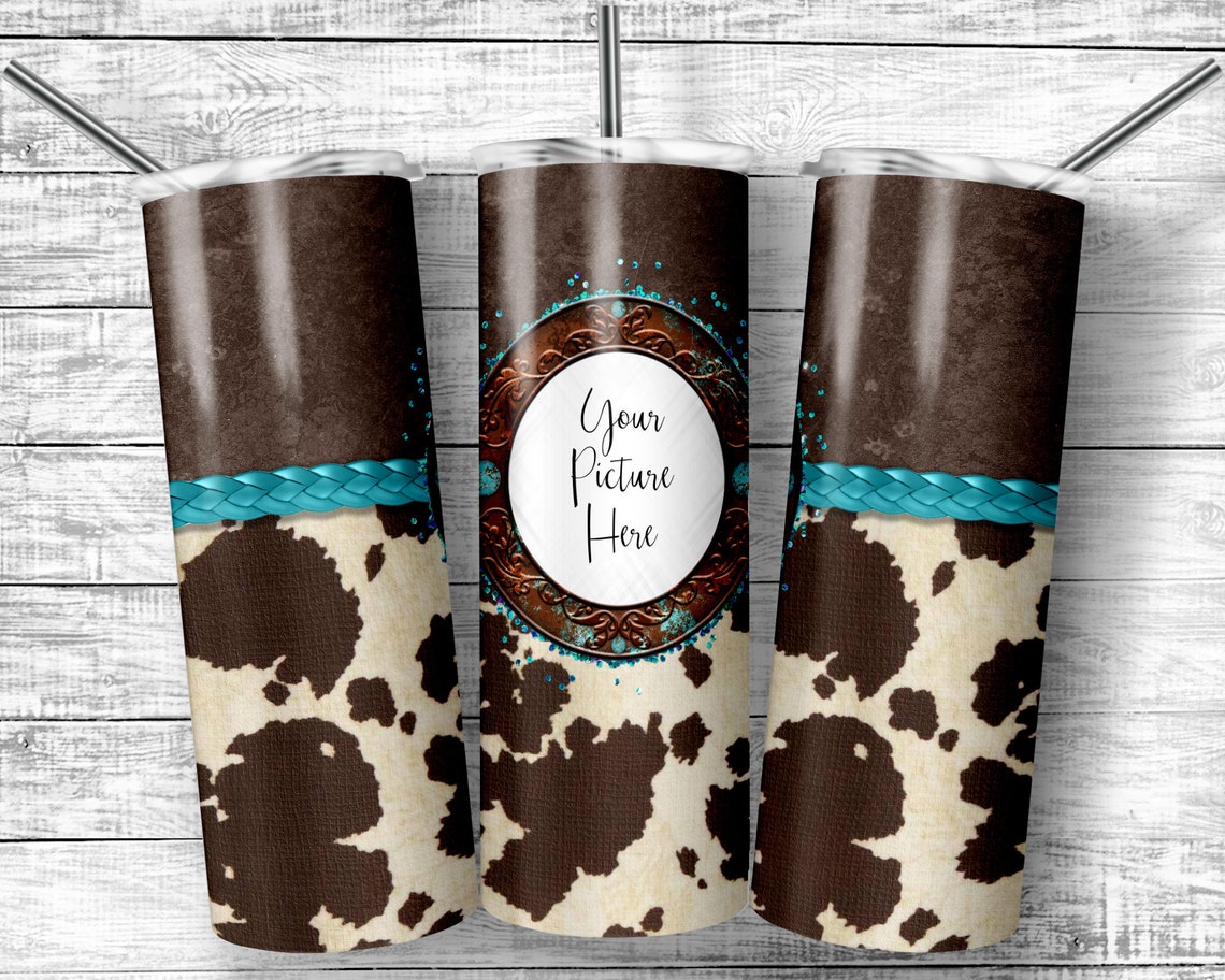 Patina Picture Frame Western Cow Print Horizontal PNG - Etsy