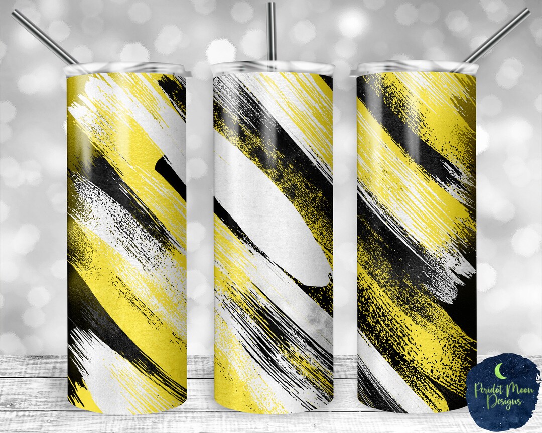 Yellow, Black, and White Matte Milky Way, PNG Sublimation Design, 20 Oz ...