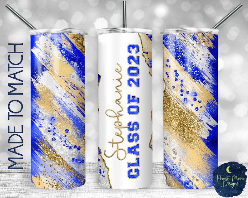 Blue, Gold, and White Varsity PNG Alphabet Letters and Numbers Bundle ...